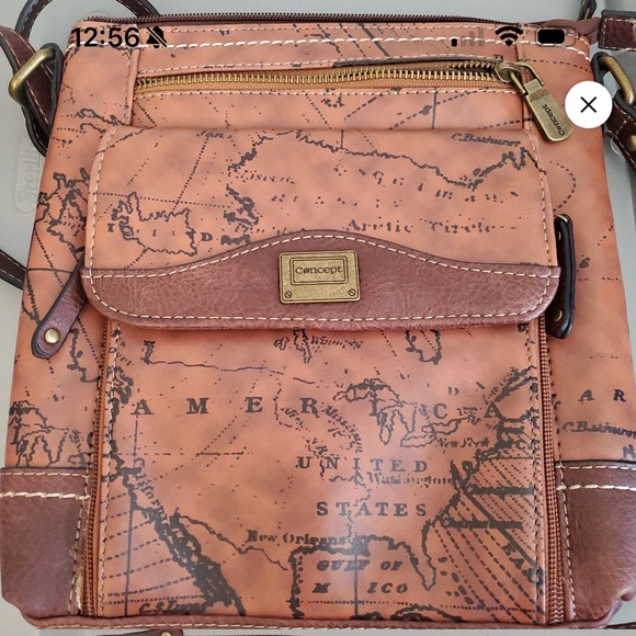 Concept K | Bags | Concept World Map Purse | Poshmark